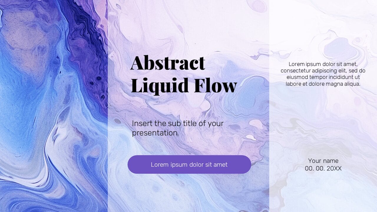 Abstract Liquid Flow Google Slides Themes PowerPoint Templates