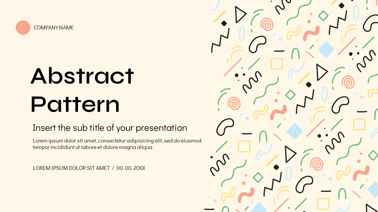 Abstract Pattern Free Presentation Templates - Google Slides PPT