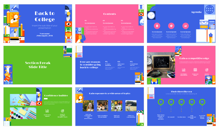 Back to College Free Google Slides Themes PowerPoint Templates