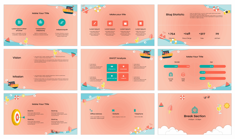 Beach Summer Sale Google Slides Themes PowerPoint Templates