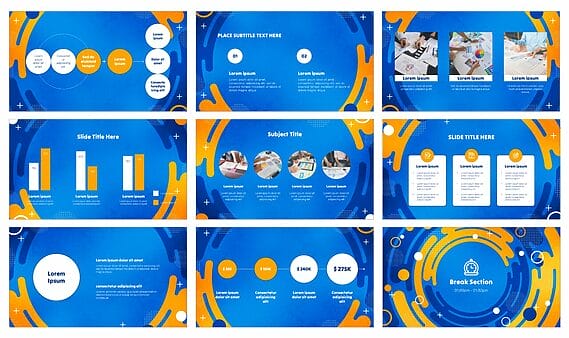 Concentric Circles Graphic Google Slides PowerPoint Templates
