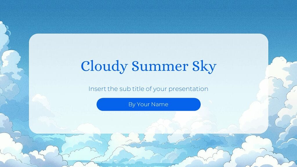 Cloudy - Free Powerpoint templates and Google Slides themes