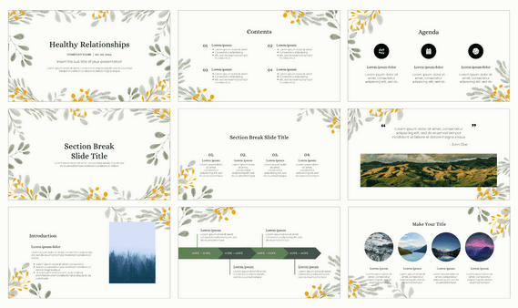 Healthy Relationships Google Slides Theme PowerPoint Template