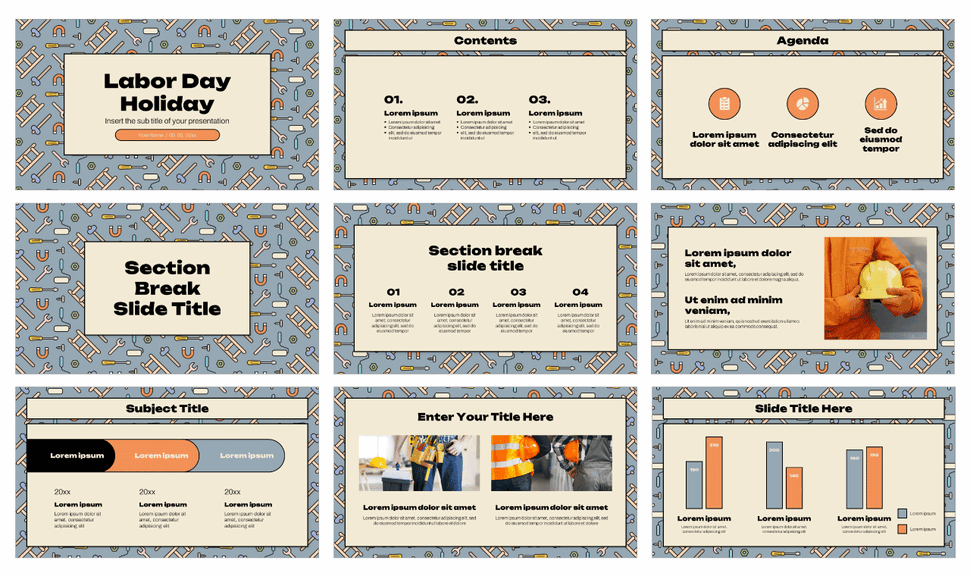 Labor Day Holiday Google Slides Themes PowerPoint Templates