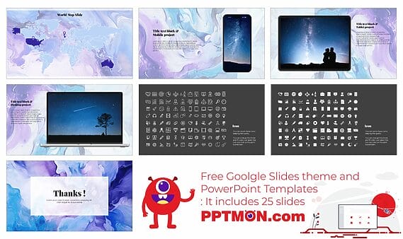 Abstract Liquid Flow Google Slides Themes PowerPoint Templates
