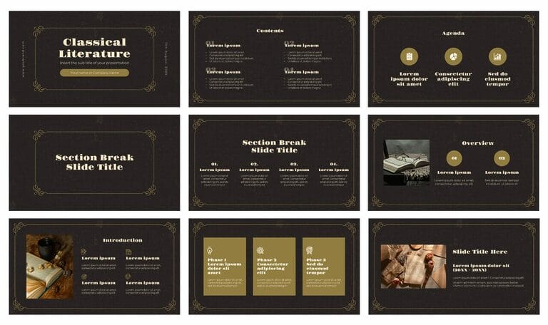 Classical Literature Google Slides Themes PowerPoint Templates