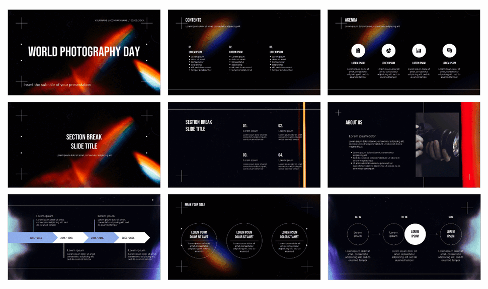 World Photography Day Free Google Slides PowerPoint Templates