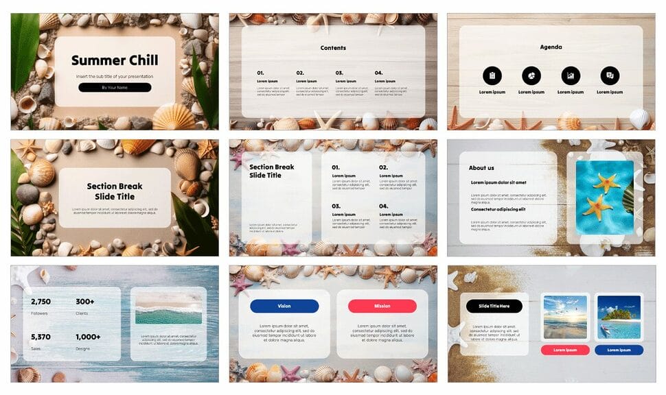 Summer Chill Free Presentation Templates -Google Slides & PPT