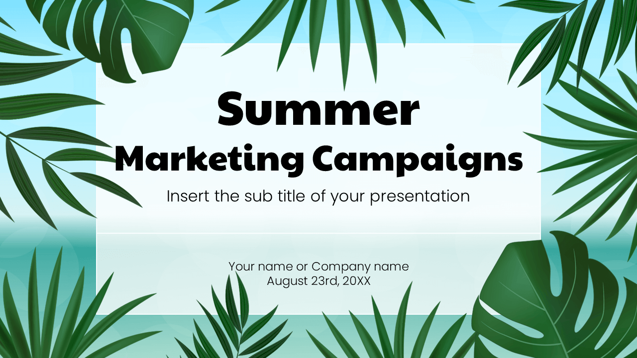 Summer Marketing Campaigns Google Slides PowerPoint Template