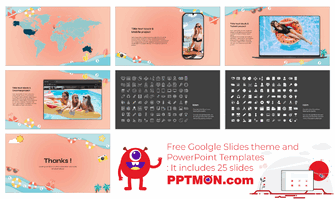 Beach Summer Sale Google Slides Themes PowerPoint Templates