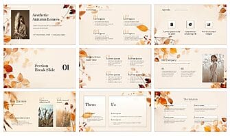 Aesthetic Autumn Leaves Free Google Slides PowerPoint Template