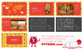Cute Autumn Pattern Google Slides Themes PowerPoint Templates