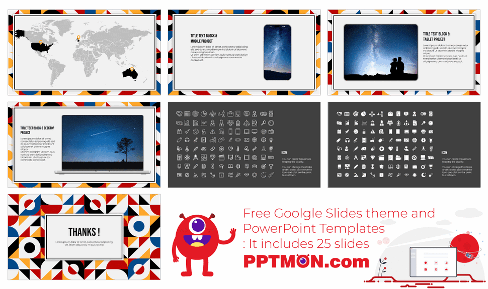 Geometric Email Newsletter Google Slides PowerPoint Templates