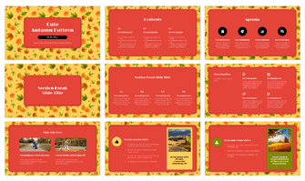 Cute Autumn Pattern Google Slides Themes PowerPoint Templates