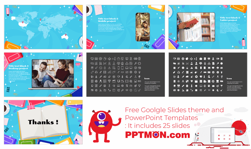 Happy International Literacy Day Google Slides PPT Templates