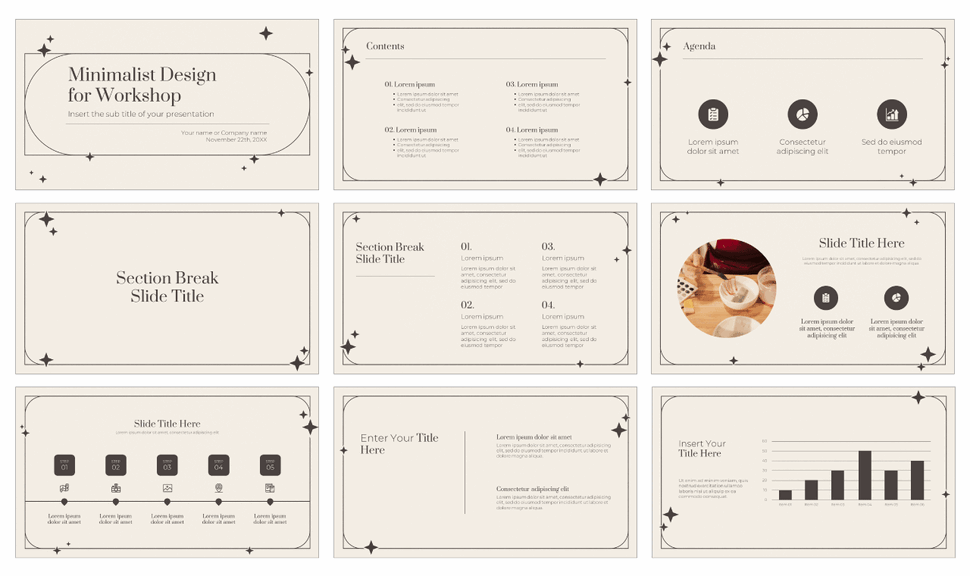 Minimalist Design for Workshop Free Google Slides PPT Templates