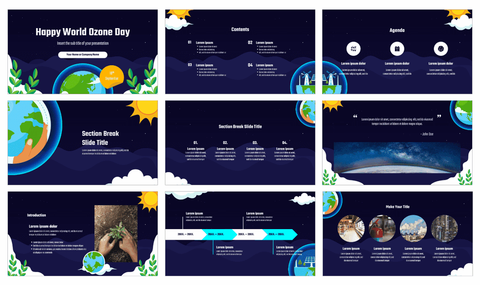 Happy World Ozone Day Free Google Slides PowerPoint Template