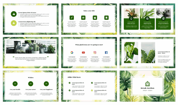 Summer Botanical Presentation Templates - Google Slides & PPT