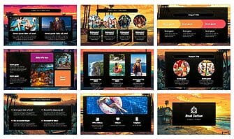 Sunset Beach Aesthetic Free Google Slides PowerPoint Templates