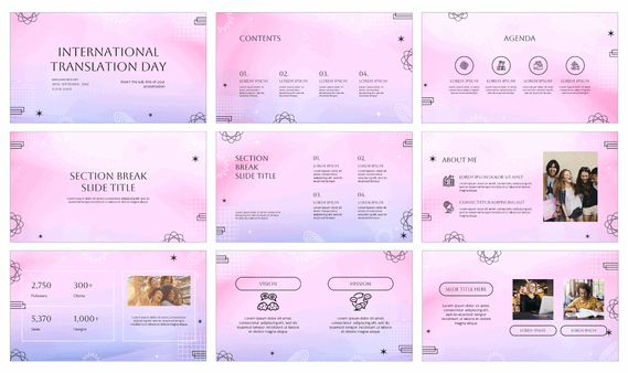 International Translation Day Google Slides PowerPoint Templates