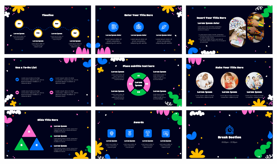 Background for Art Subject Google Slides PowerPoint Templates