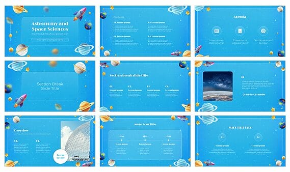 Astronomy and Space Sciences Google Slides PowerPoint Themes
