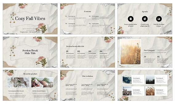 Cozy Fall Vibes Free Google Slides Themes PowerPoint Templates