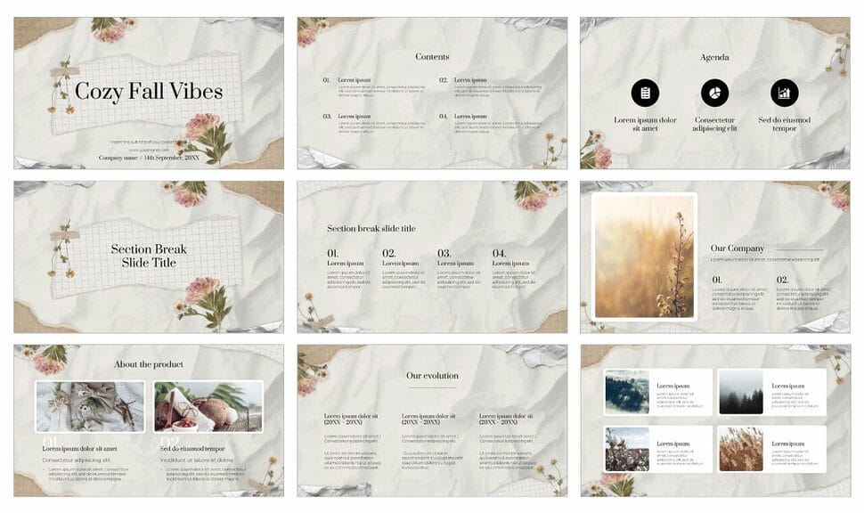 Cozy Fall Vibes Free Google Slides Themes PowerPoint Templates