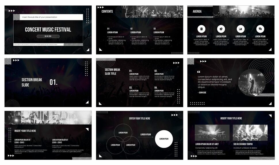 Concert Music Festival Google Slides Theme PowerPoint Template