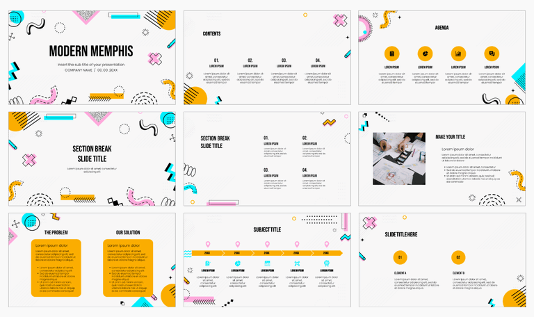 Modern Memphis Free Google Slides Theme PowerPoint Template