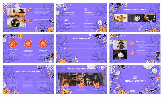 Cute Halloween Stickers Free Google Slides PowerPoint Templates