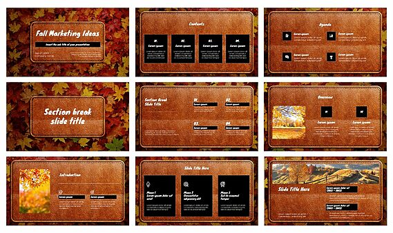 Fall Marketing Ideas Presentation Templates - Google Slides & PPT