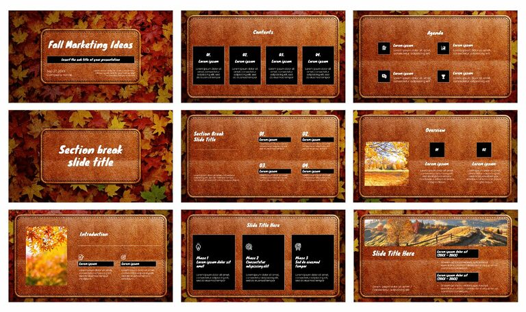 Fall Marketing Ideas Presentation Templates - Google Slides & PPT