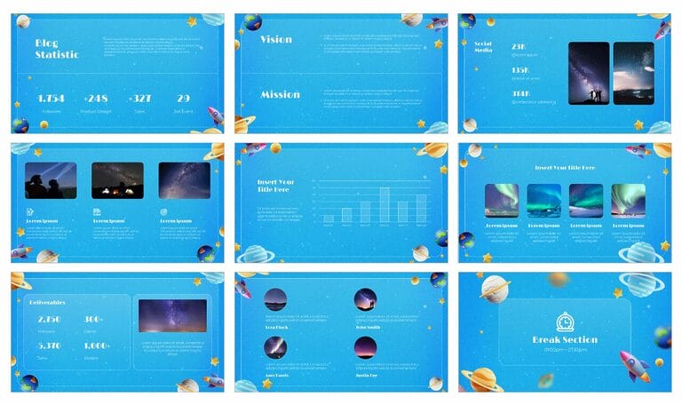 Astronomy and Space Sciences Google Slides PowerPoint Themes