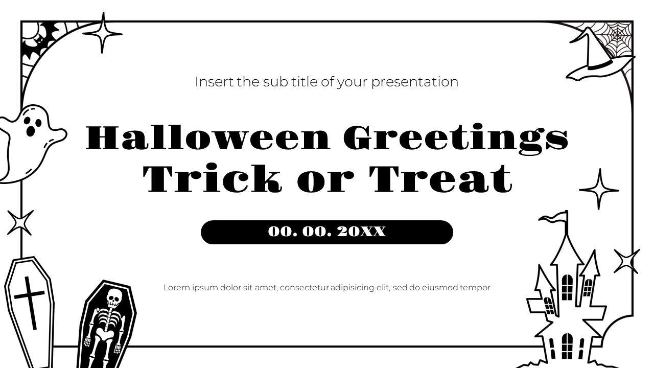 Halloween Greetings-Trick or Treat Google Slides PPT Templates