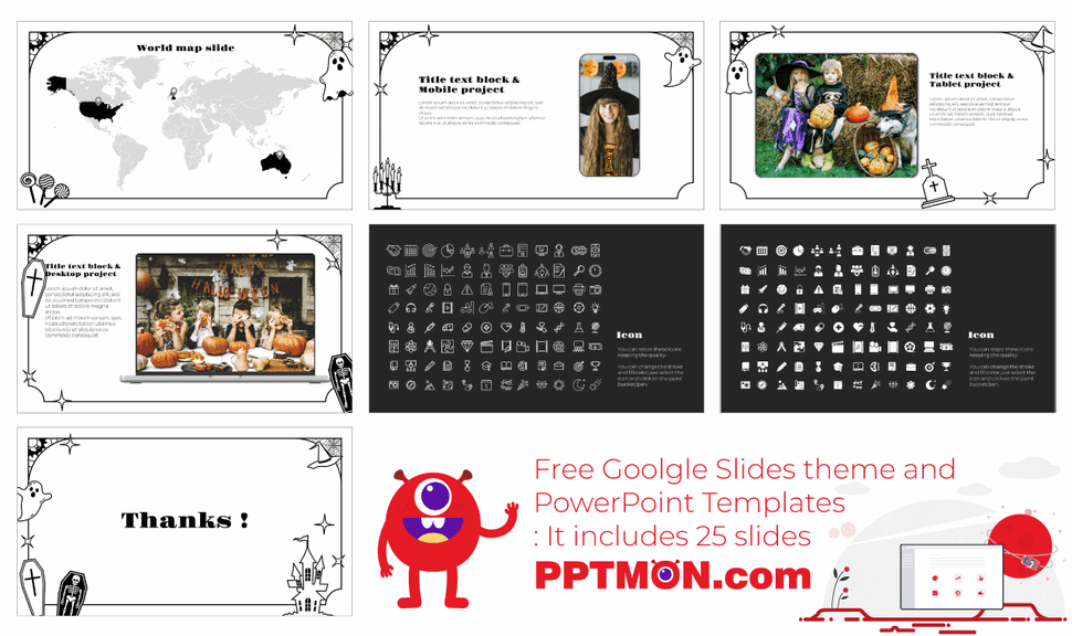 Halloween Greetings-Trick or Treat Google Slides PPT Templates