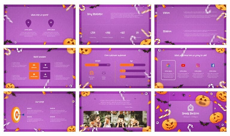 Happy Halloween Newsletter Google Slides PowerPoint Templates