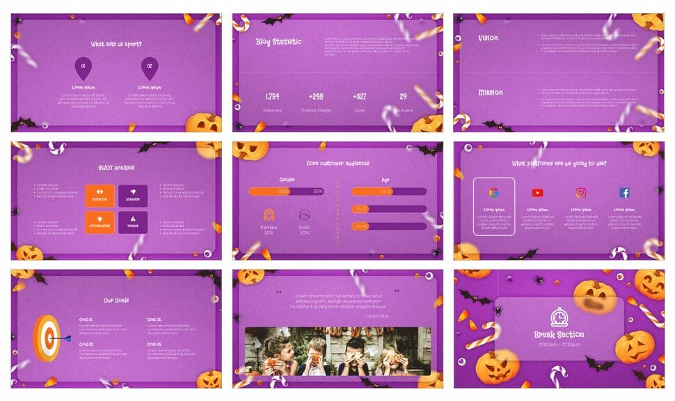Happy Halloween Newsletter Google Slides PowerPoint Templates