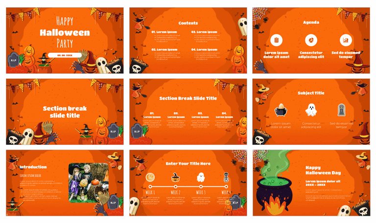 Happy Halloween Party Free Google Slides PowerPoint Templates