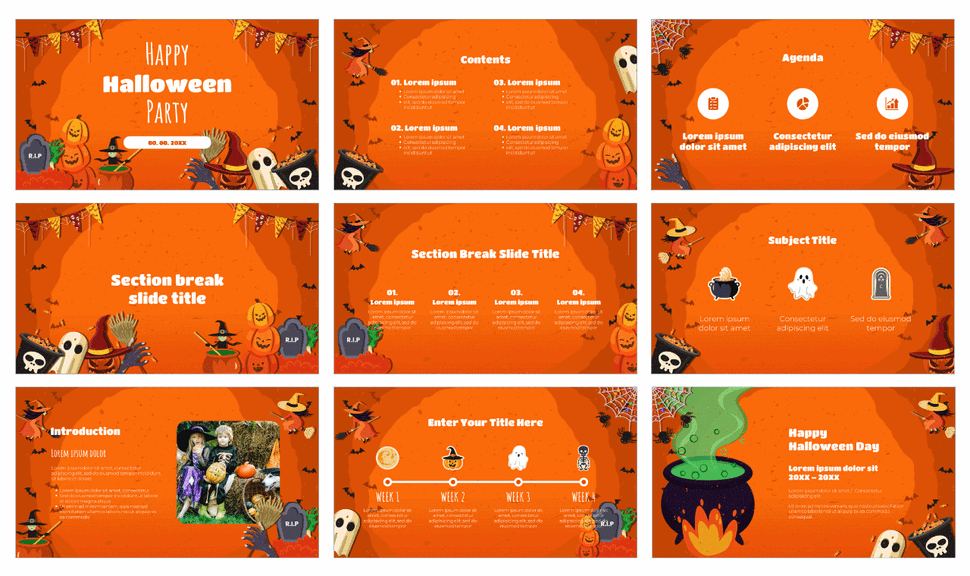 Happy Halloween Party Free Google Slides PowerPoint Templates