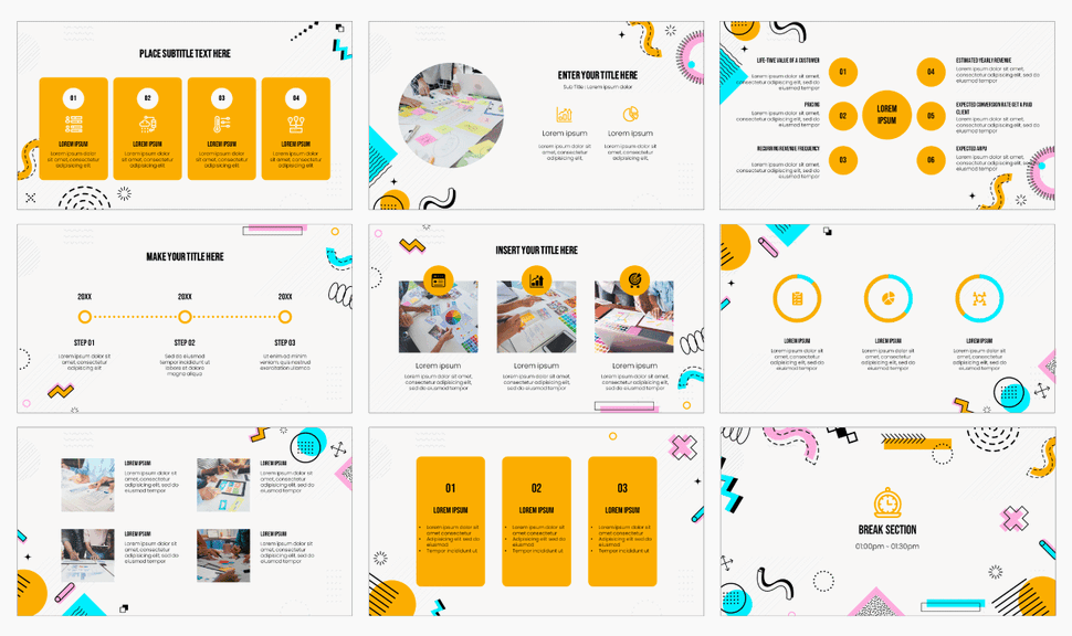 Modern Memphis Free Google Slides Theme PowerPoint Template