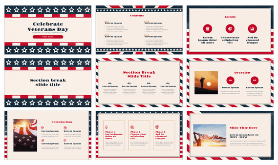 Celebrate Veterans Day Free Google Slides PowerPoint Templates