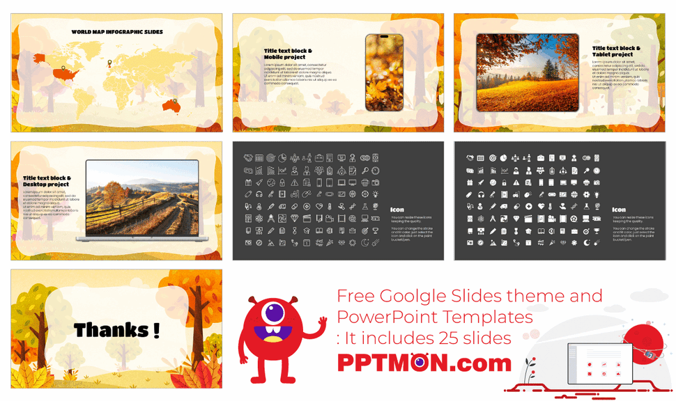 Beautiful Autumn Scenery Google Slides PowerPoint Templates