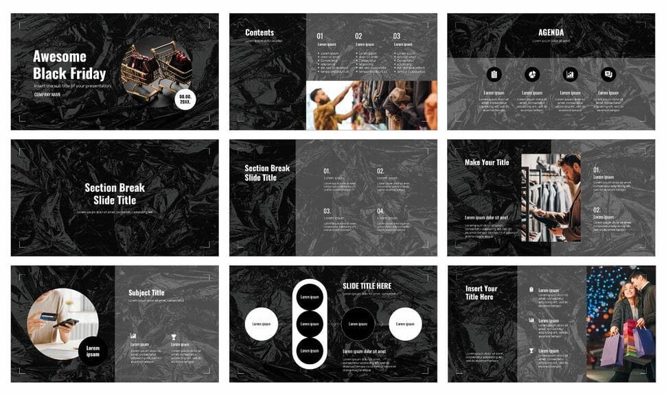 Awesome Black Friday Google Slides Theme PowerPoint Template