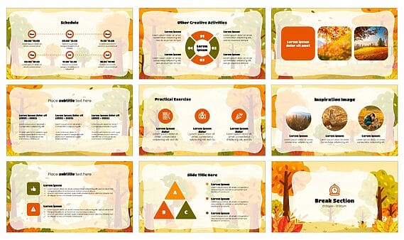 Beautiful Autumn Scenery Google Slides PowerPoint Templates