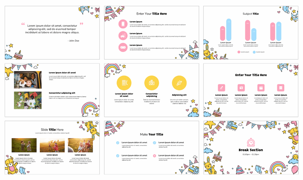 Happy Childrens Day Google Slides Theme PowerPoint Template