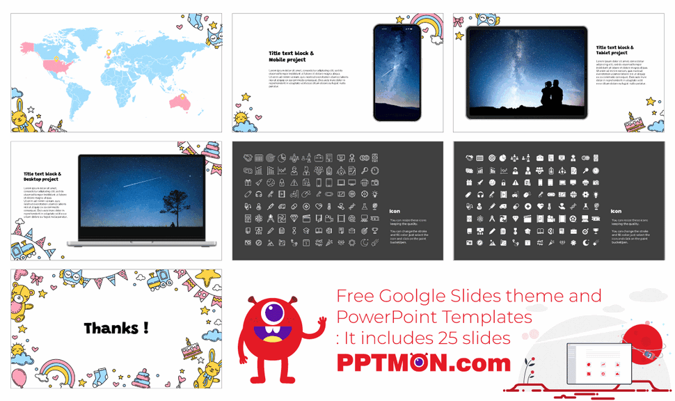 Happy Childrens Day Google Slides Theme PowerPoint Template