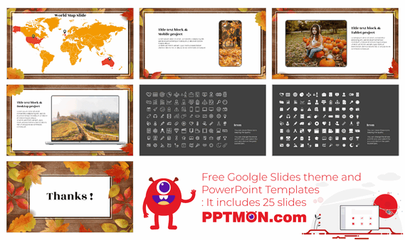 Watercolor Fall Leaves Free Google Slides PowerPoint Templates