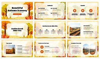 Beautiful Autumn Scenery Google Slides PowerPoint Templates