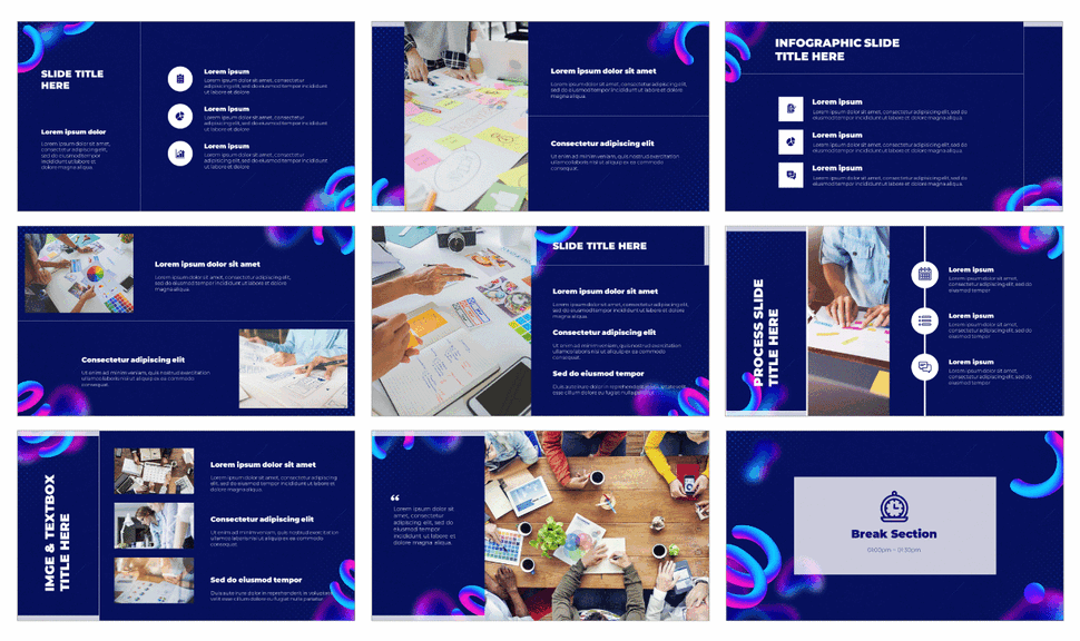 Fluid Gradient MK Plan Google Slides Theme PowerPoint Template